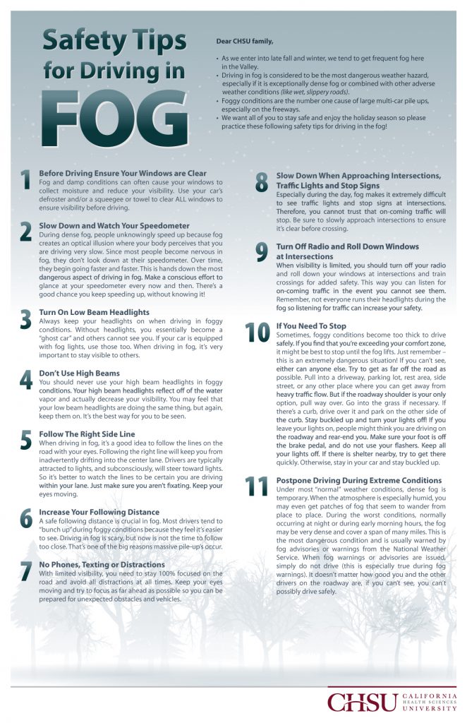 Safety Tips for Driving in the Valley Fog - California Health Sciences ...