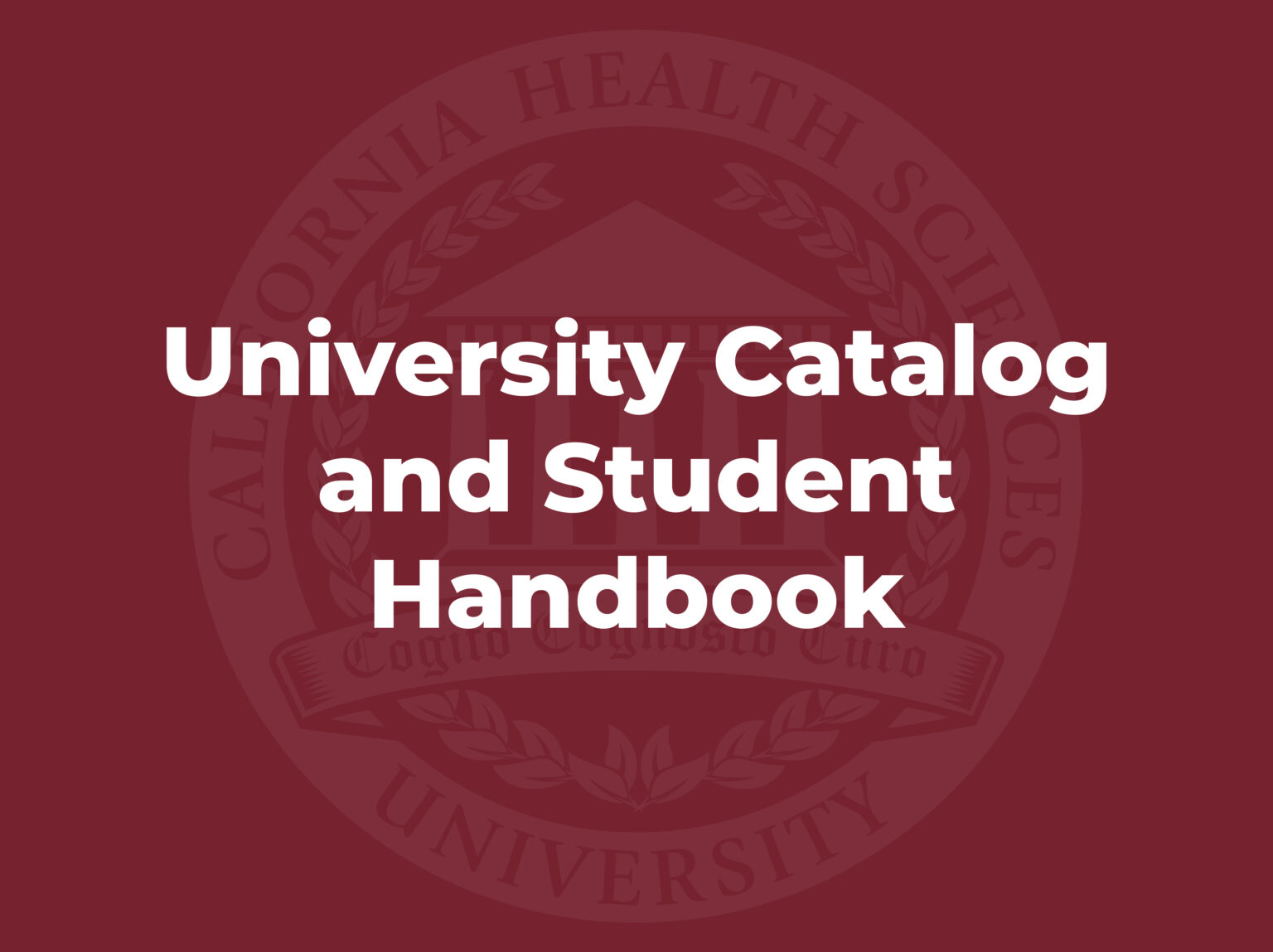 Office of the Registrar - California Health Sciences University