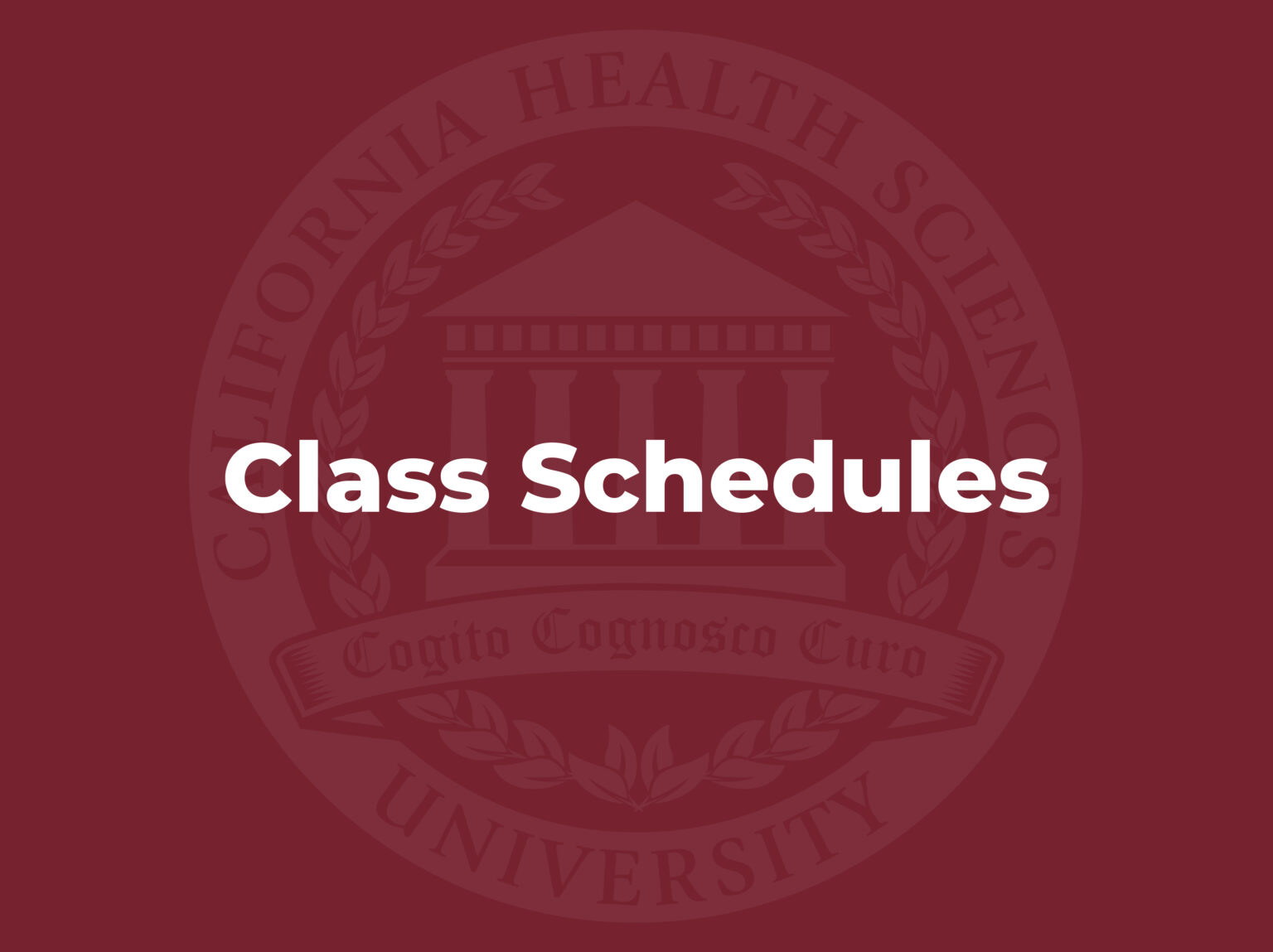 Office of the Registrar - California Health Sciences University